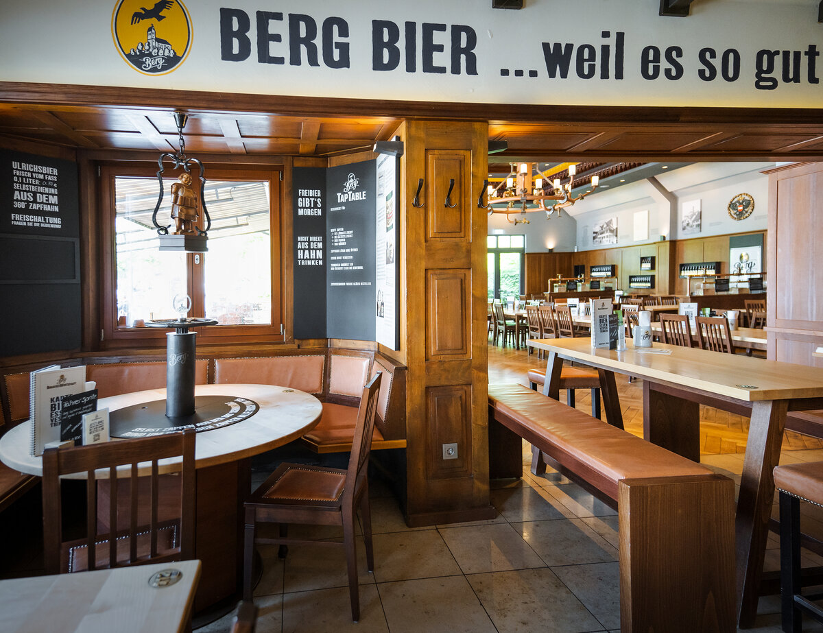 Gemütliche Brauhausatmosphäre mit Sonnenterrasse und Garten | Berg Brauerei